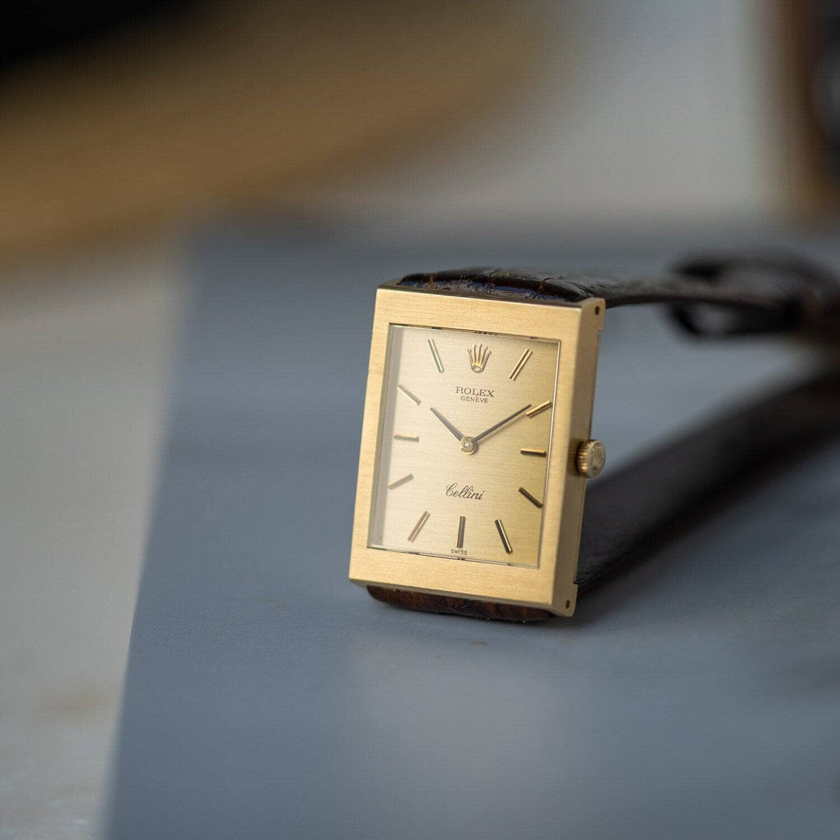 ROLEX Cellini 4014 YG Rectangle Champagne Dial | ARBITRO