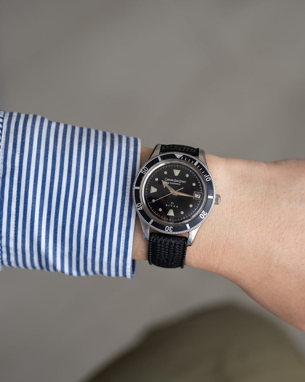 Orient Calendar Auto Orient 0-19762D Swimmer Diver 21 stones 1960s ...